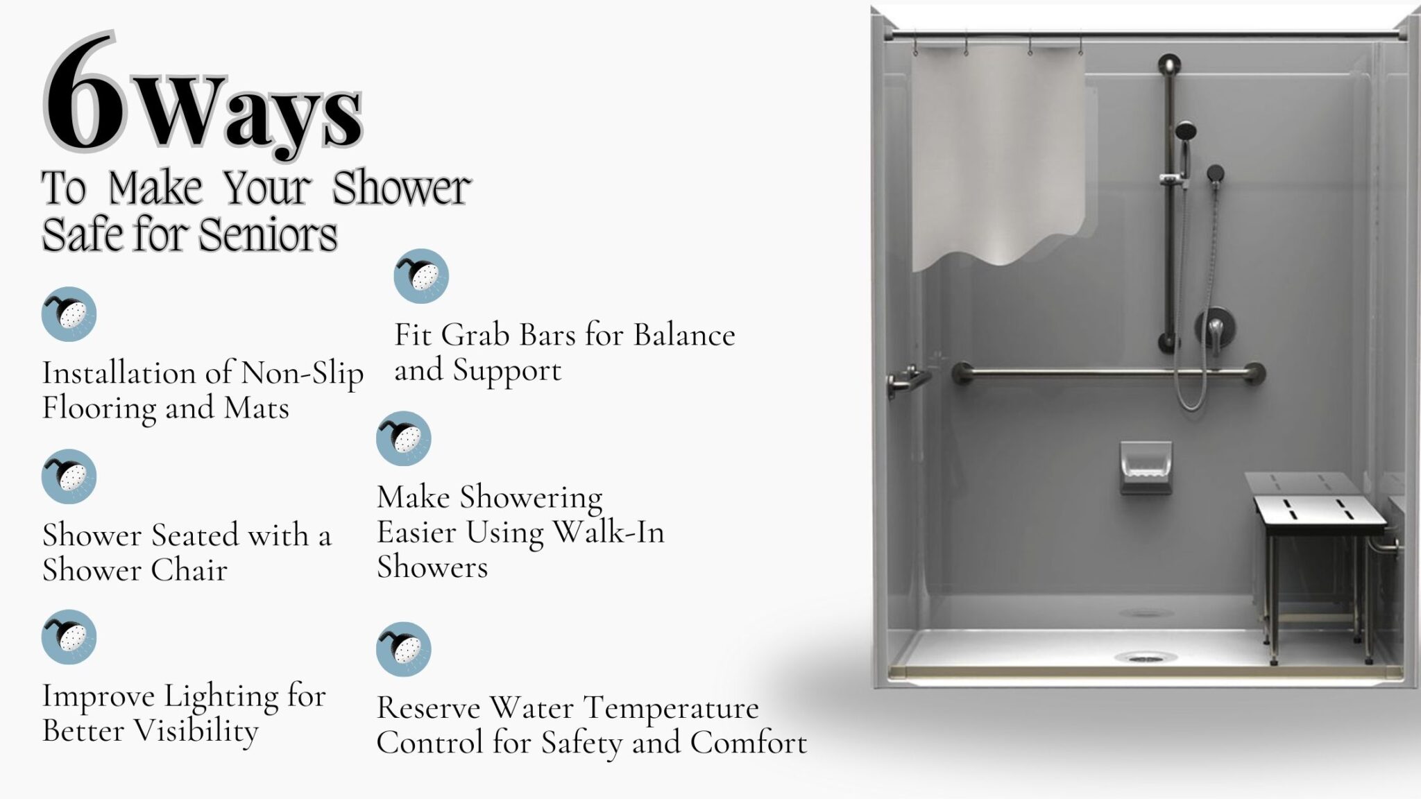 6 Ways to Make Your Shower Safe for Seniors & Elderly